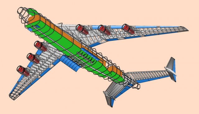 Antonov An-225 Cargo Aircraft Solid Assembly Model 3D Model in ...