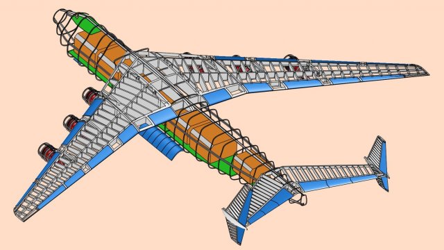 Antonov An-225 Cargo Aircraft Solid Assembly Model 3D Model in ...
