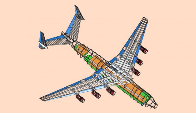 Antonov An-225 Cargo Aircraft Solid Assembly Model 3D Model in ...