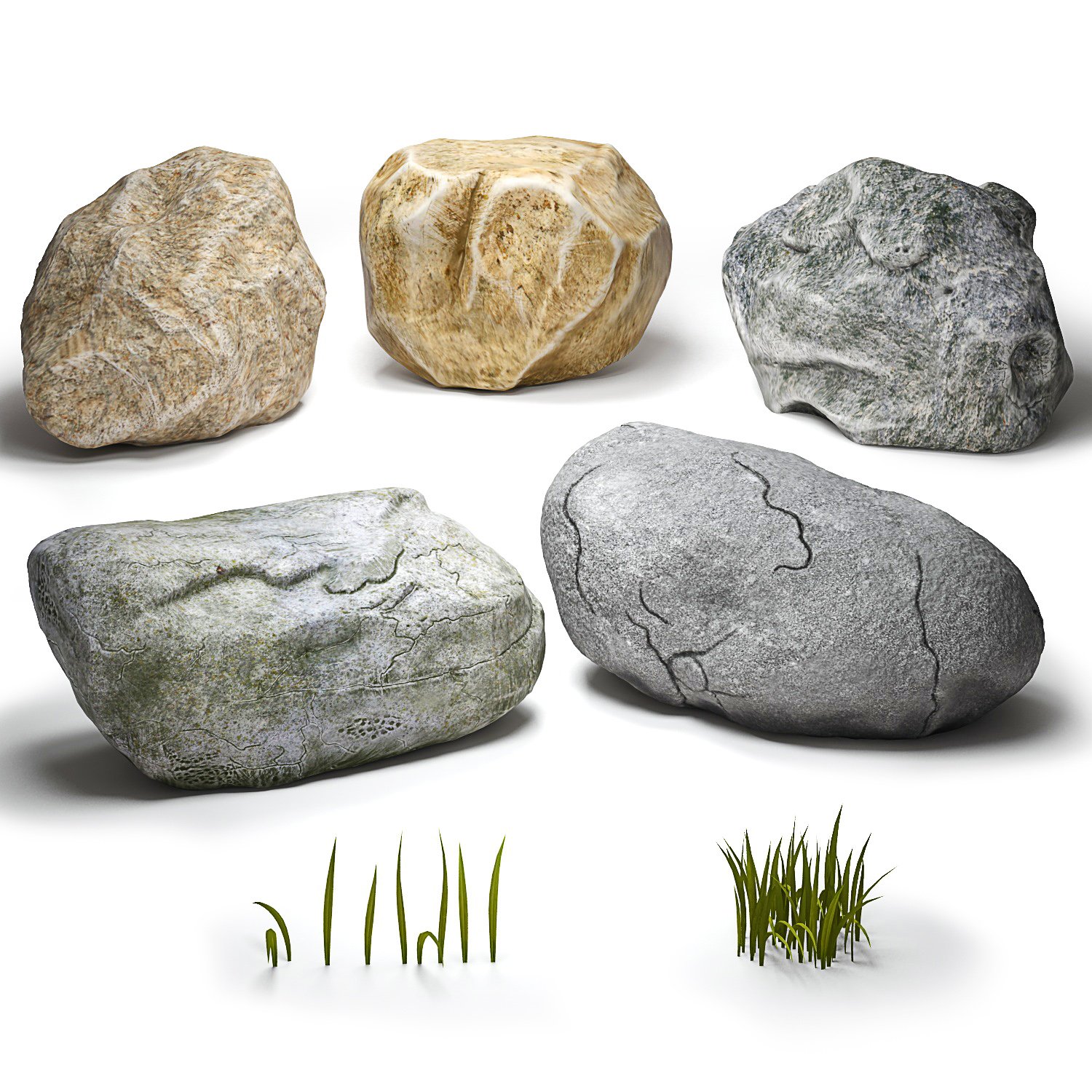 stones collection 3D Models in Environment 3DExport