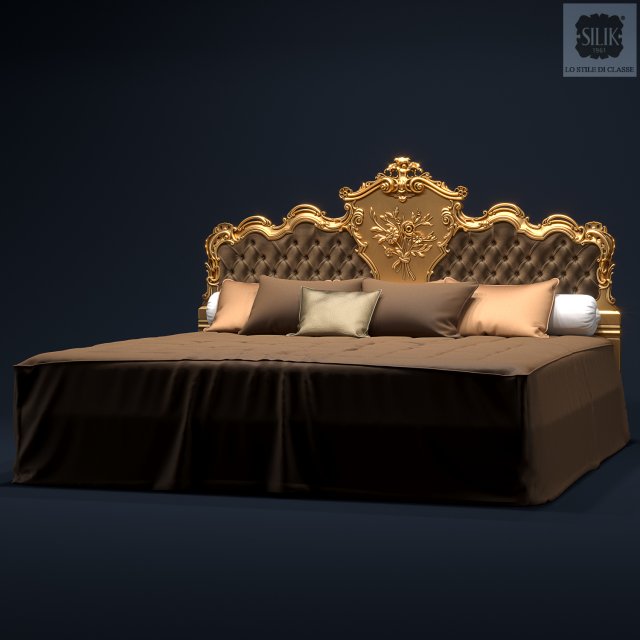 silik king size bed venere 3D Model in Bedroom 3DExport