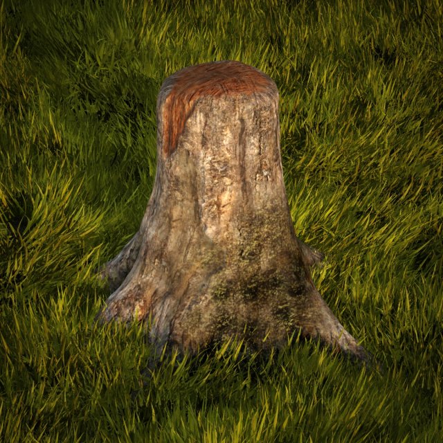 old tree stump 3D Model in Tree 3DExport
