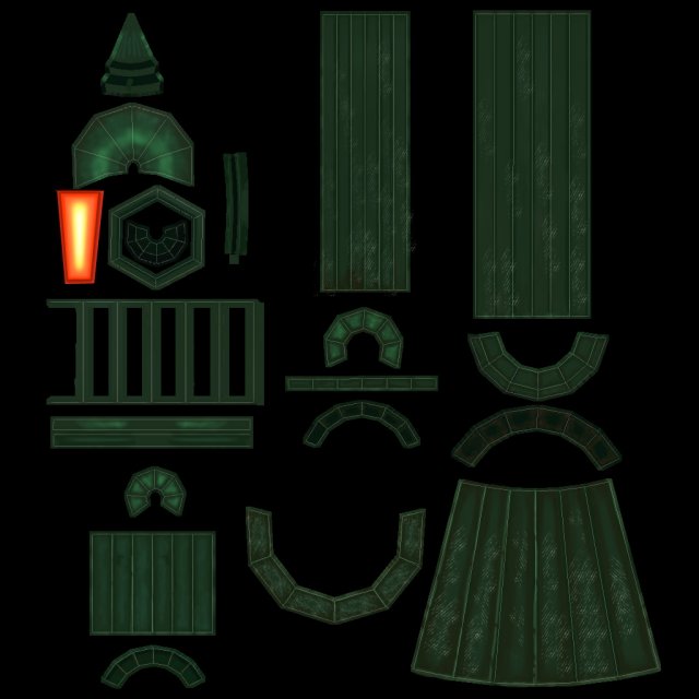 lamp post game object 3D Model in Environment 3DExport