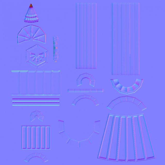 lamp post game object 3D Model in Environment 3DExport