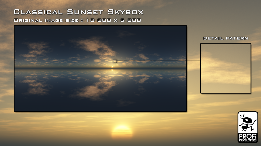 classical sunset skybox CG Textures in Skies 360 3DExport