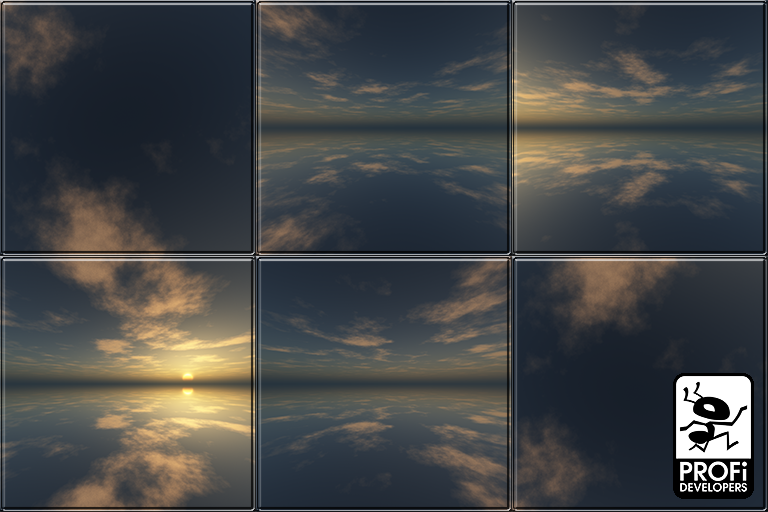 classical sunset skybox CG Textures in Skies 360 3DExport