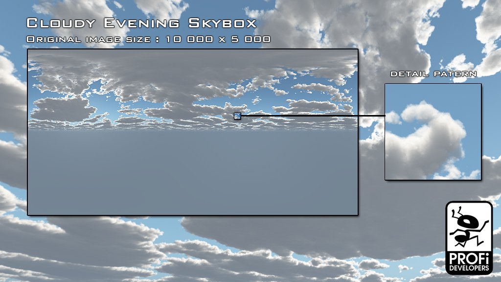 cloudy evening skybox CG Textures in Skies 360 3DExport