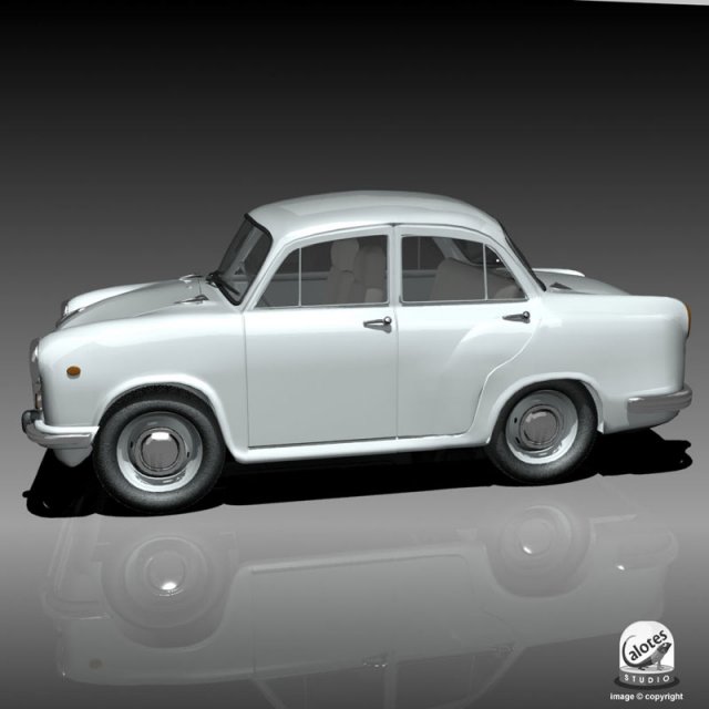 ambassador car 3D Model in Classic Cars 3DExport