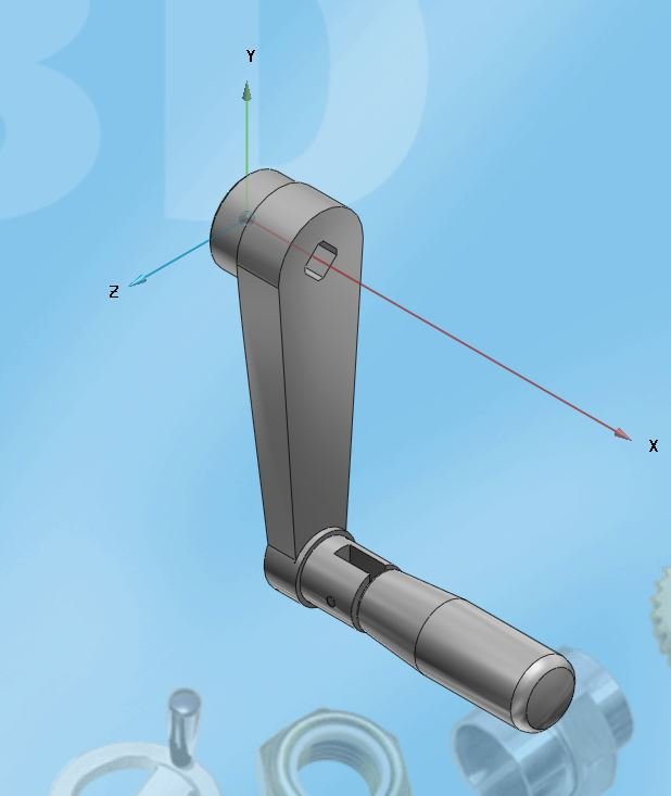 wrist rotation handle 3D Models in Parts 3DExport