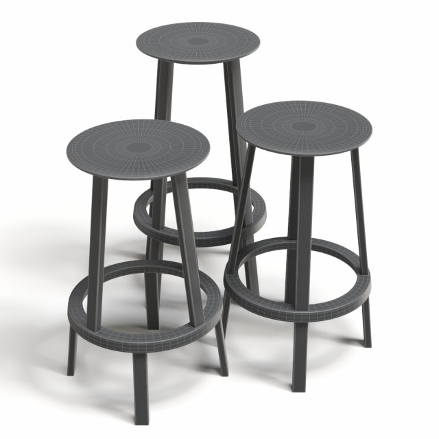 hay revolver stool 3D Model in Stool 3DExport