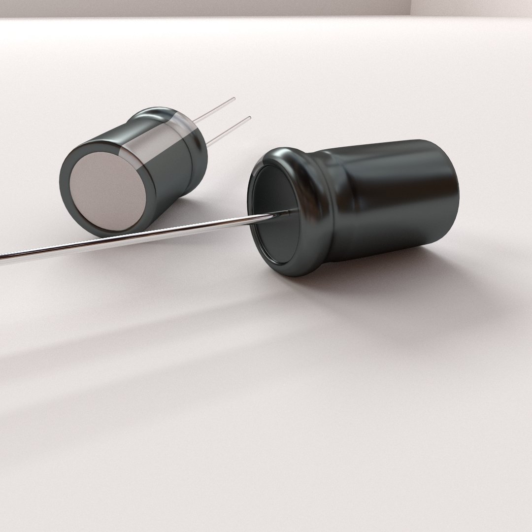 Capacitor 3D Model in Parts 3DExport