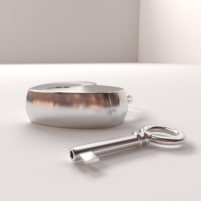 heart lock 3D Model in Household Items 3DExport