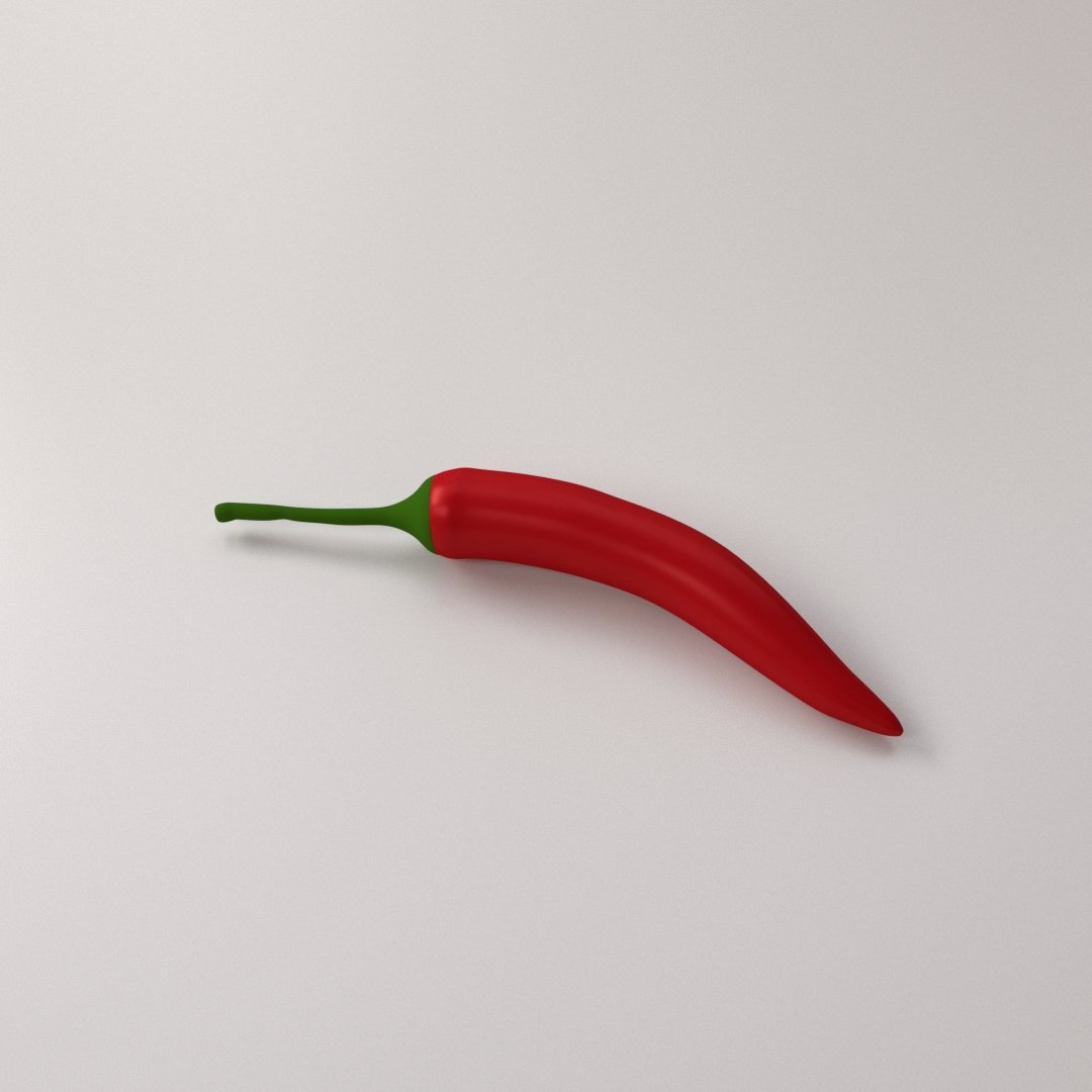 Chilli 3D Model in Vegetable 3DExport