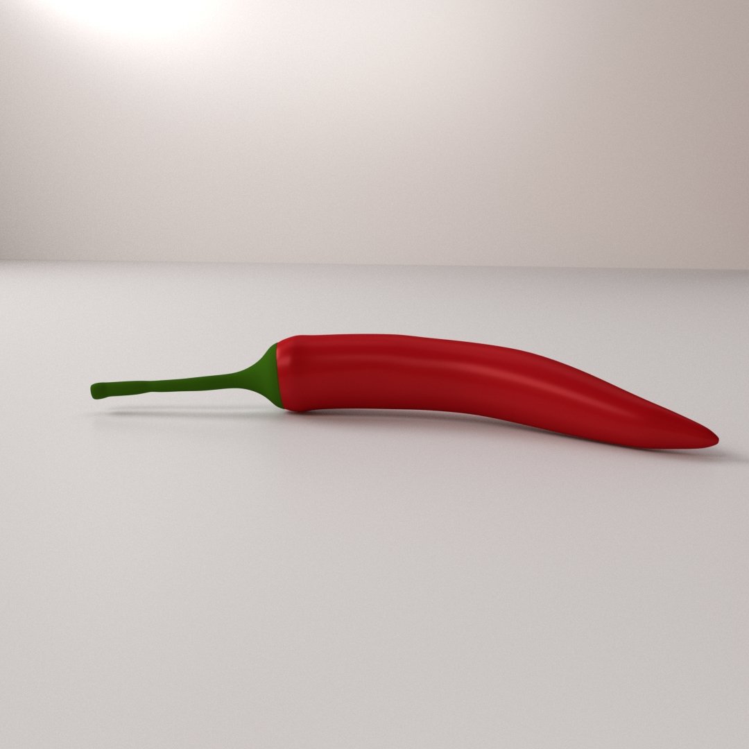 Chilli 3D Model in Vegetable 3DExport