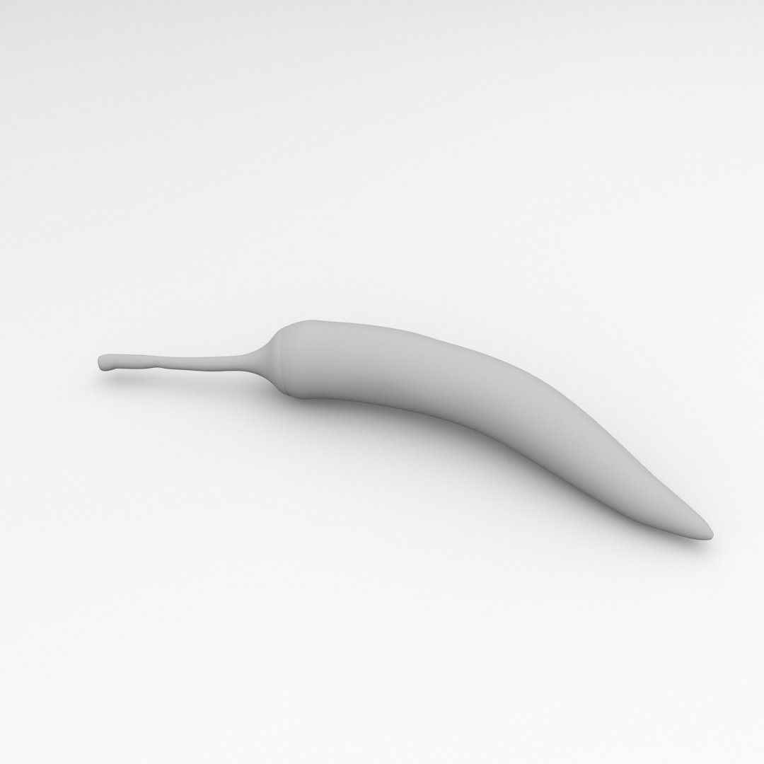 Chilli 3D Model in Vegetable 3DExport