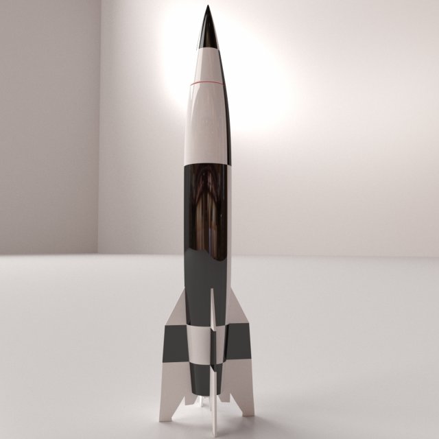 v2 rocket 3D Model in Projectiles 3DExport