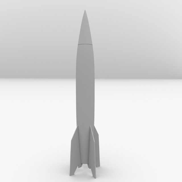v2 rocket 3D Model in Projectiles 3DExport