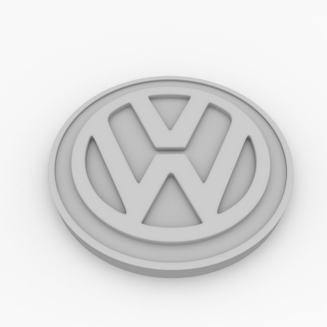 volkswagen logo 3D Model in Parts of auto 3DExport