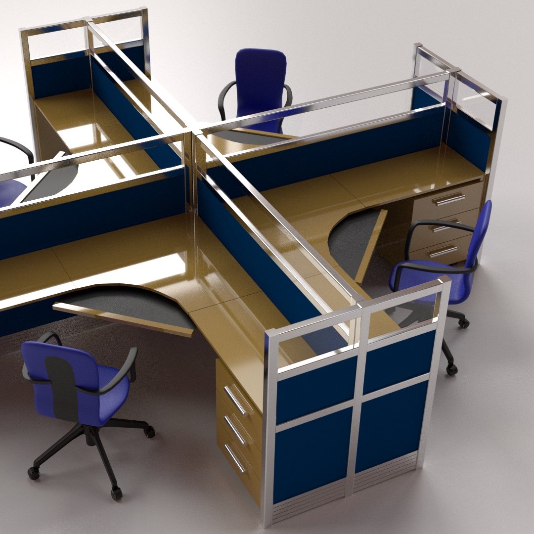 Office Cubicle 3D Model in Other 3DExport
