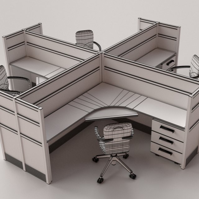 office cubicle 3D Model in Other 3DExport
