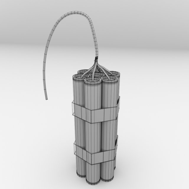 dynamite 3D Model in Projectiles 3DExport