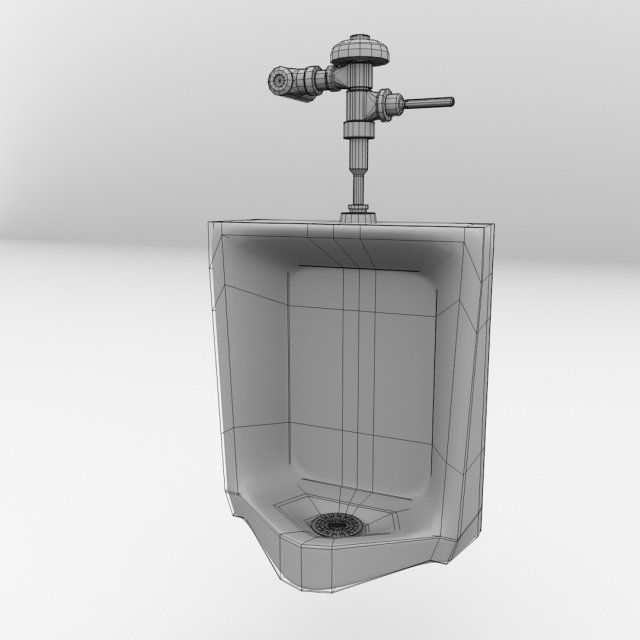 urinal 3D Model in Bathroom 3DExport