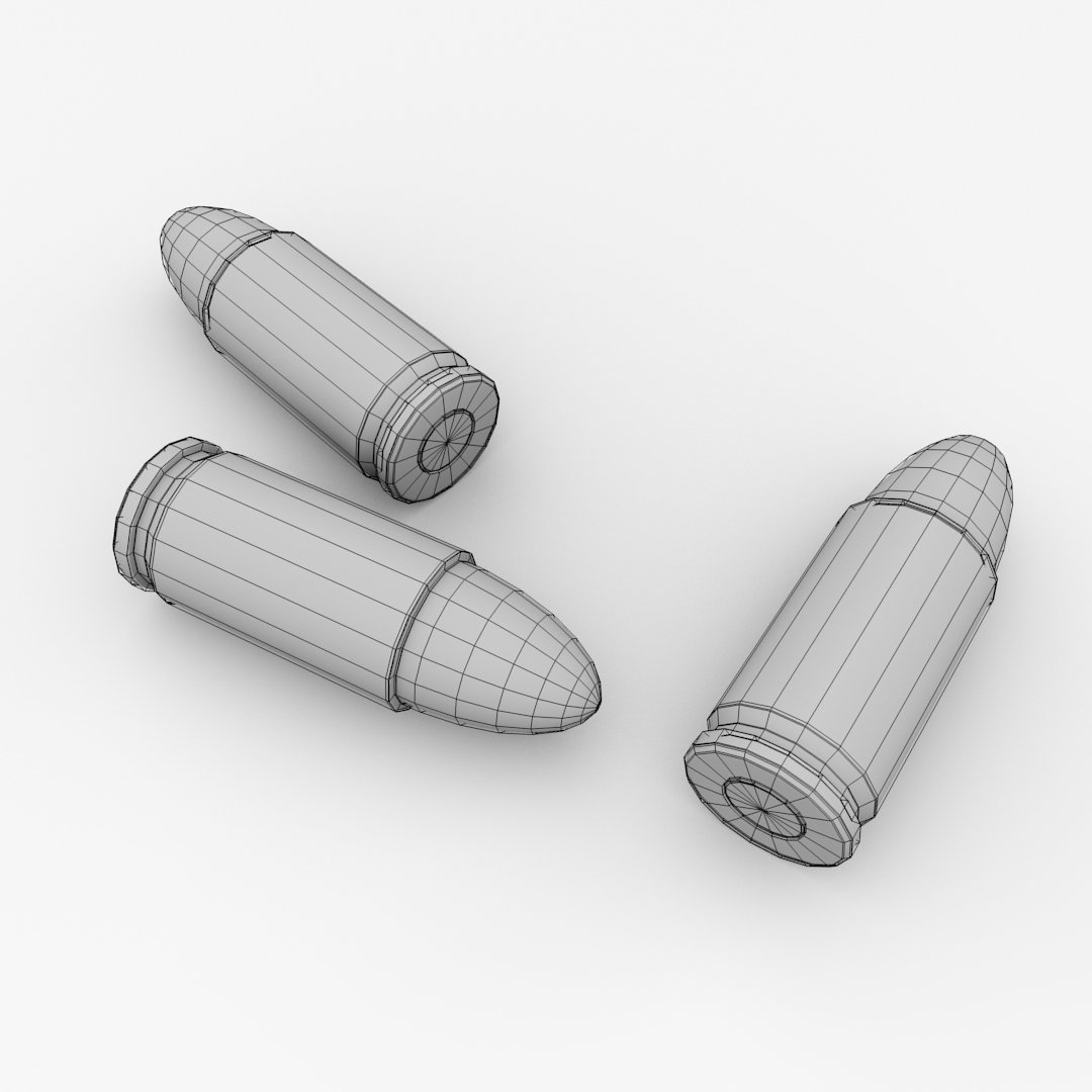 ammunition 9mm parabellum 3D Models in Projectiles 3DExport
