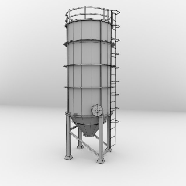 silo 3D Model in Buildings 3DExport