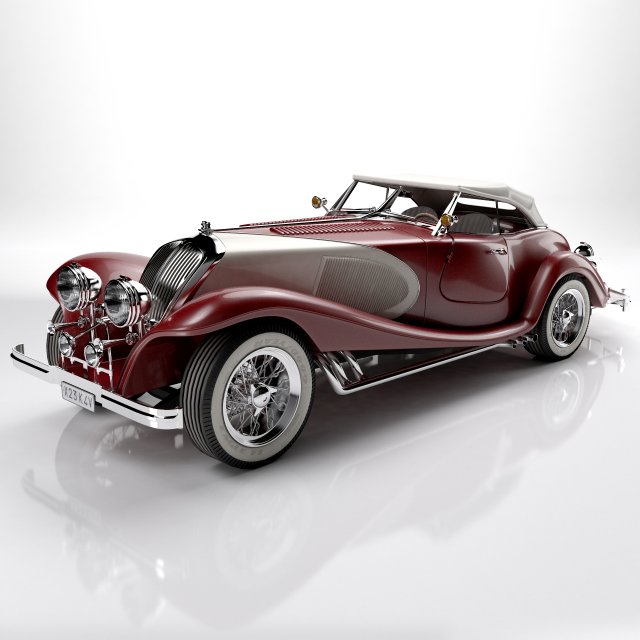 Classic Old Car 3D Model in Old Cars 3DExport