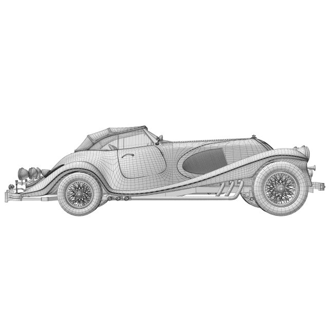 Classic Old Car 3D Model in Old Cars 3DExport
