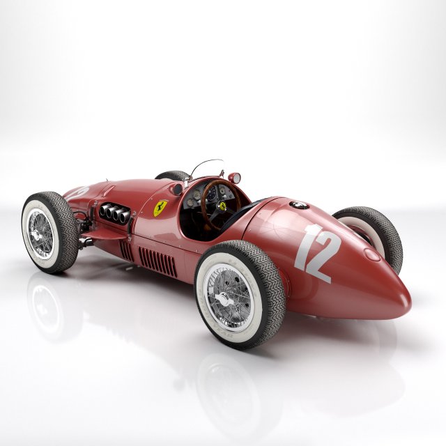 Ferrari F2 500 1952 3D Model in Racing 3DExport