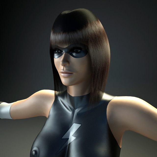 generic woman superhero 3D Model in Woman 3DExport