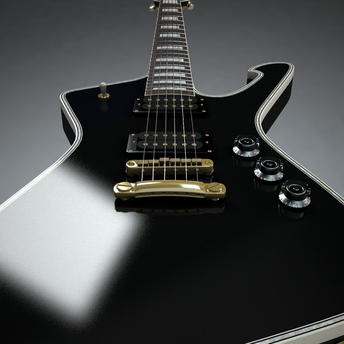 Ibanez IceMan Paul Stanley Guitar 3D Model in Guitar 3DExport