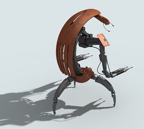starwars droideka 3D Model in Robot 3DExport