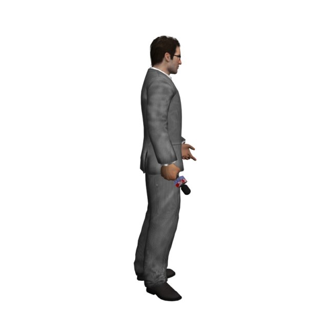 reporter 3D Model in Man 3DExport