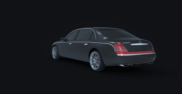 maybach 62s 2007 3D Model in Limousine 3DExport