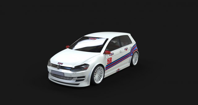 golf 7 racing 3D Model in Racing 3DExport