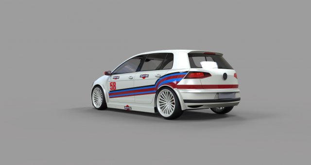 golf 7 racing 3D Model in Racing 3DExport
