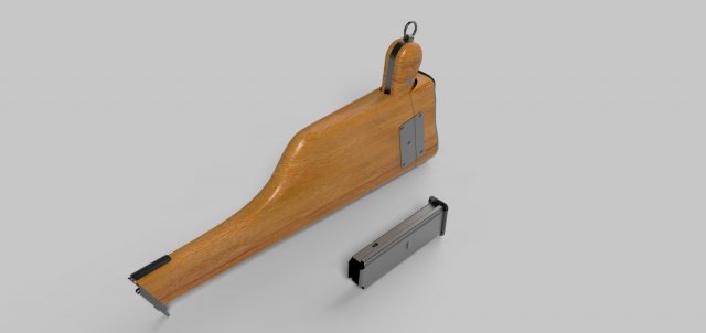 mauser model 712 machine with case 3D Model in Machine Gun 3DExport