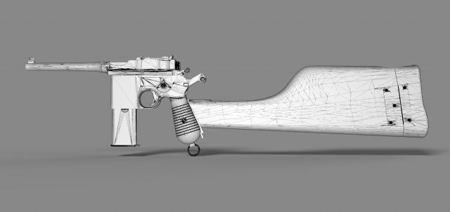 mauser model 712 machine with case 3D Model in Machine Gun 3DExport