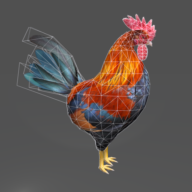 rooster 3D Model in Bird 3DExport