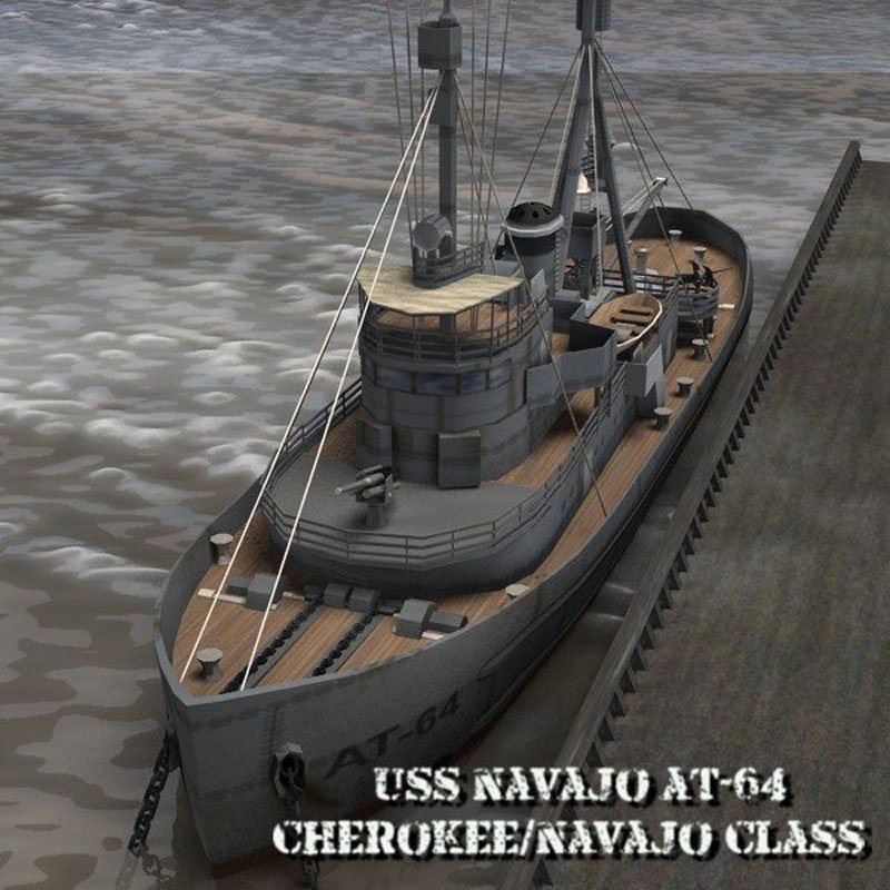 USS Navajo in fbx and obj format 3D Model in Patrol Boat 3DExport
