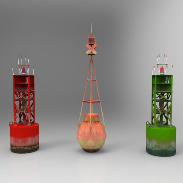 navigation buoys 3D Model in Commercial 3DExport