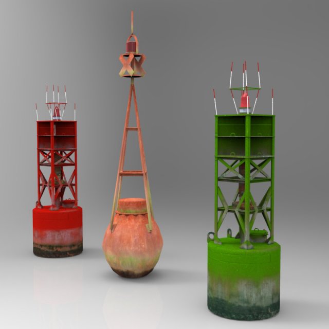 navigation buoys 3D Model in Commercial 3DExport
