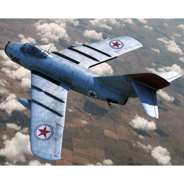 mig 15 3D Model in Fighter 3DExport