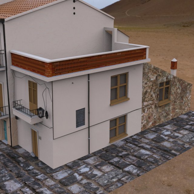 italian piazza 3D Model in Cityscapes 3DExport