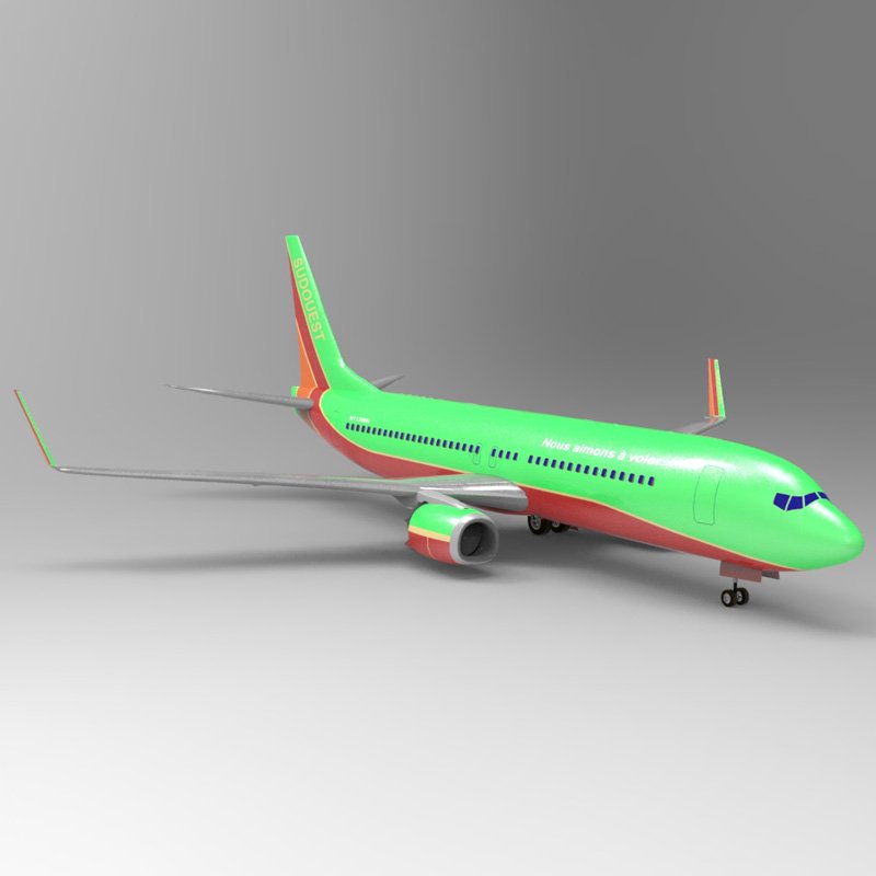 Aircraft 737 3D Model in Commercial 3DExport
