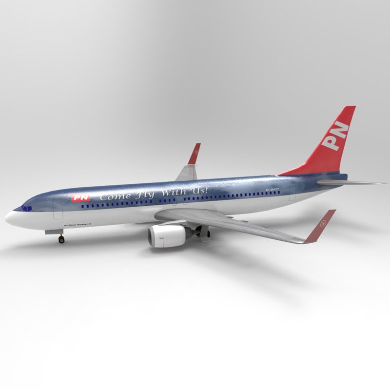 Aircraft 737 3D Model in Commercial 3DExport
