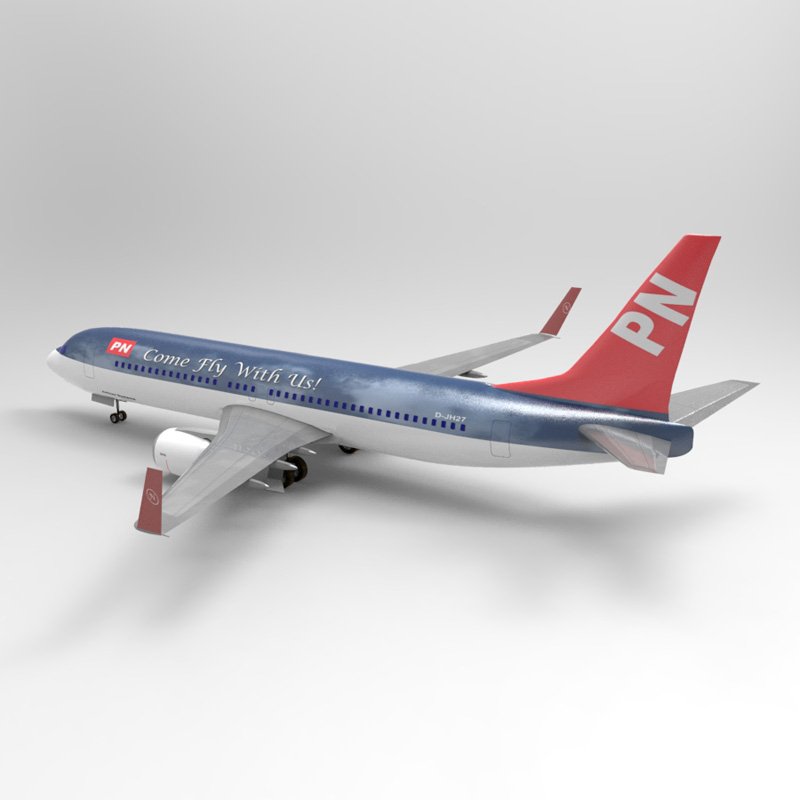 Aircraft 737 3D Model in Commercial 3DExport