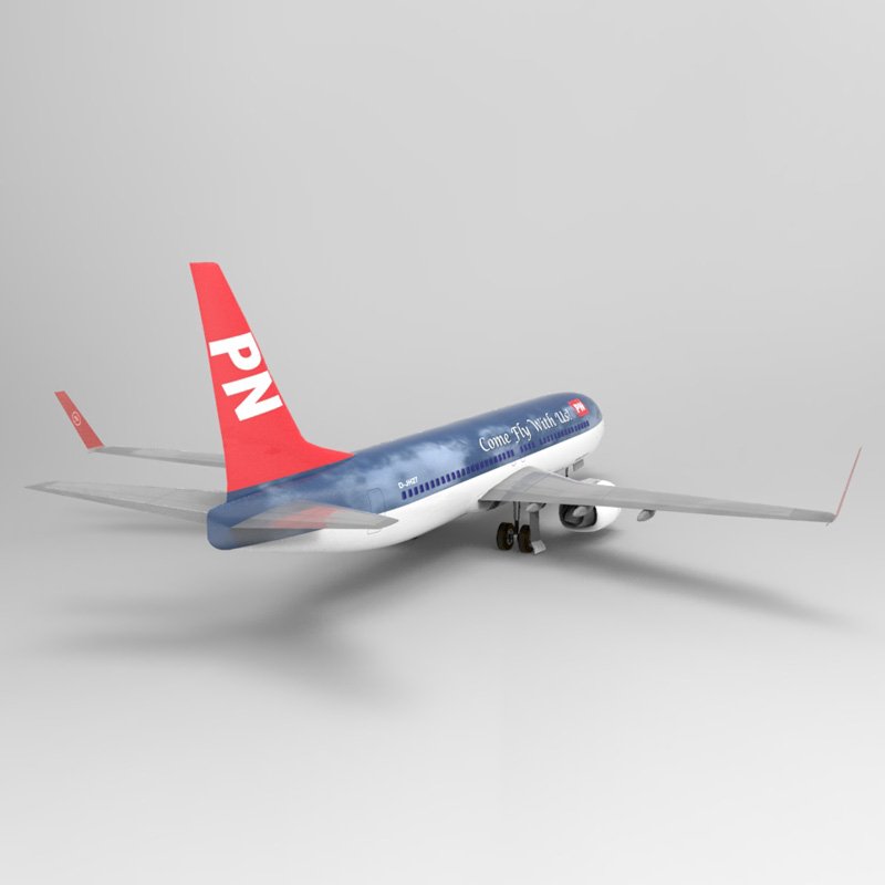 Aircraft 737 3D Model in Commercial 3DExport